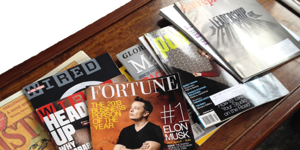 Young professional males love to read magazines as much as their moms ...